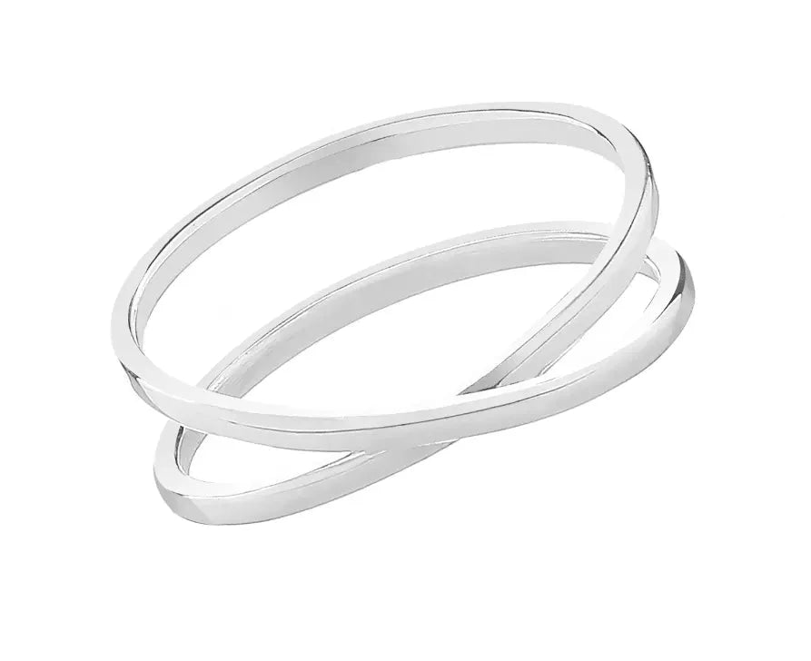 Ladies Silver Crossover Rings | Shop Online Sarraf Jewellers UK