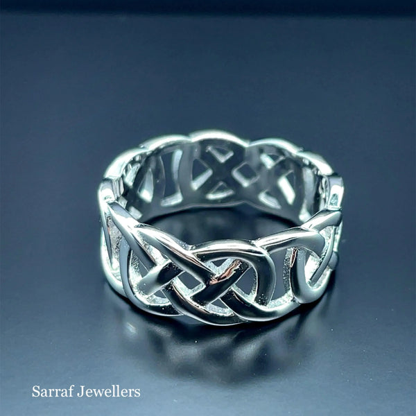 Men's 925 Sterling Silver Celtic Ring Plain Design | Sarraf Jewellers