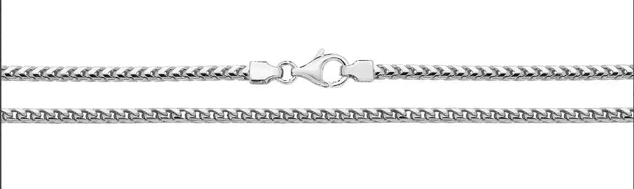 Silver Franco Chain Plain Design UK Hallmarked | Shop Online Sarraf ...